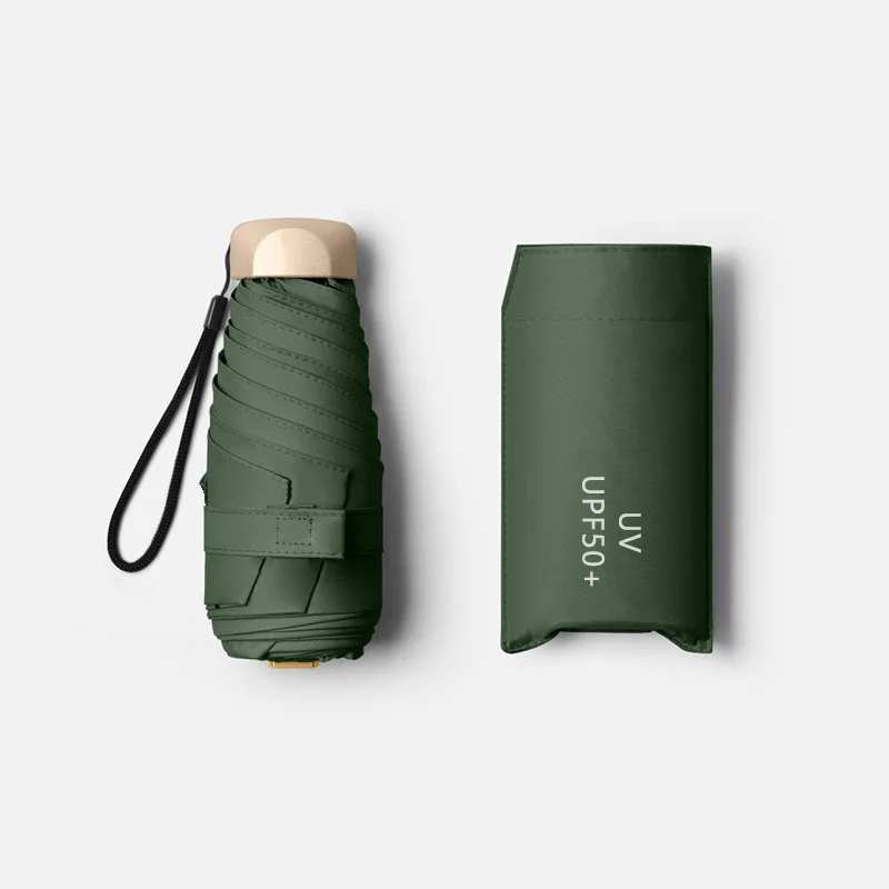 Mini Sun Umbrella off Small Pocket Rain Umbrella Vinyl Folding UV ...
