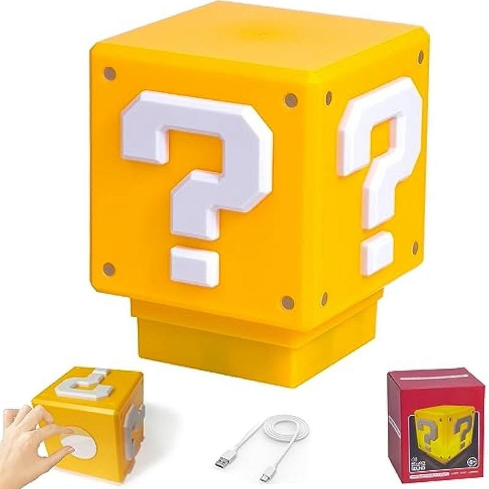 Mini Super Mario Bros.Charging Question Mark Night Light, Desktop USB ...