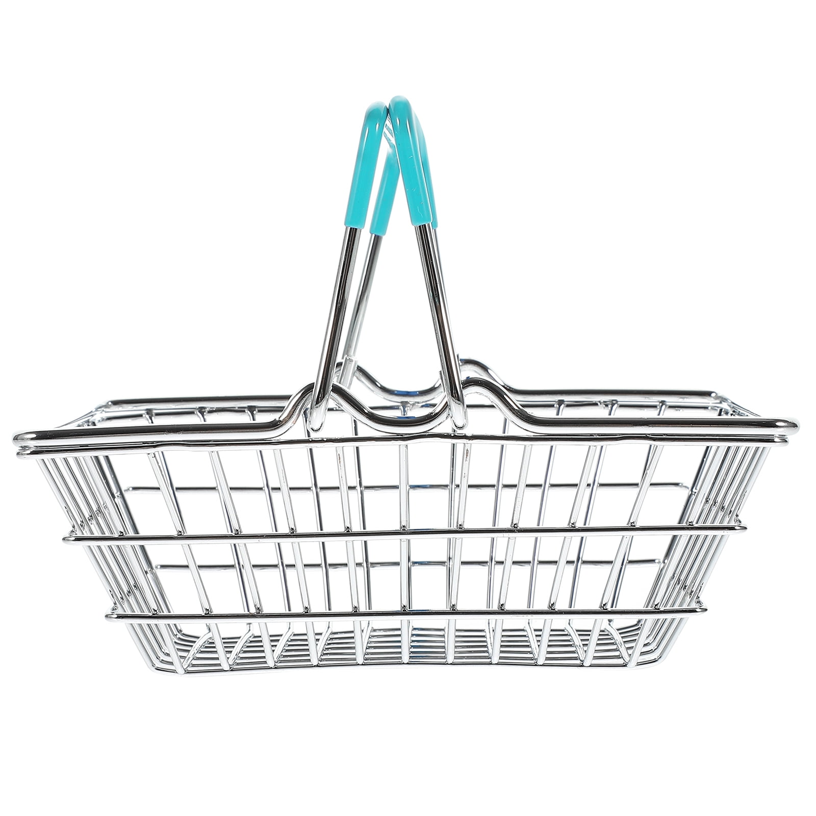 Mini Supermarket Basket Storage Baskets Handle Chrome Shopping Child ...