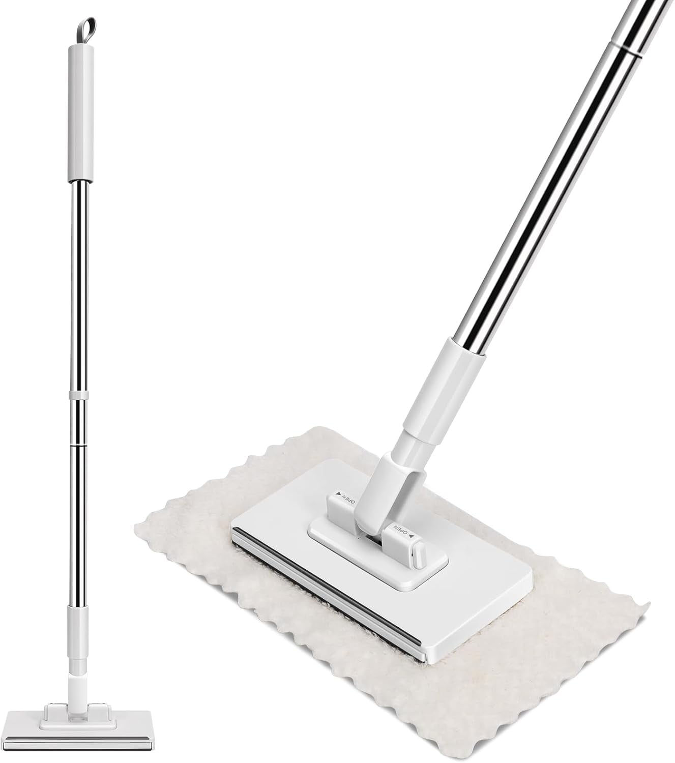 Mini Sweeper Cleaning Mop with Short Mop Handle,360° Small Flat Dust ...