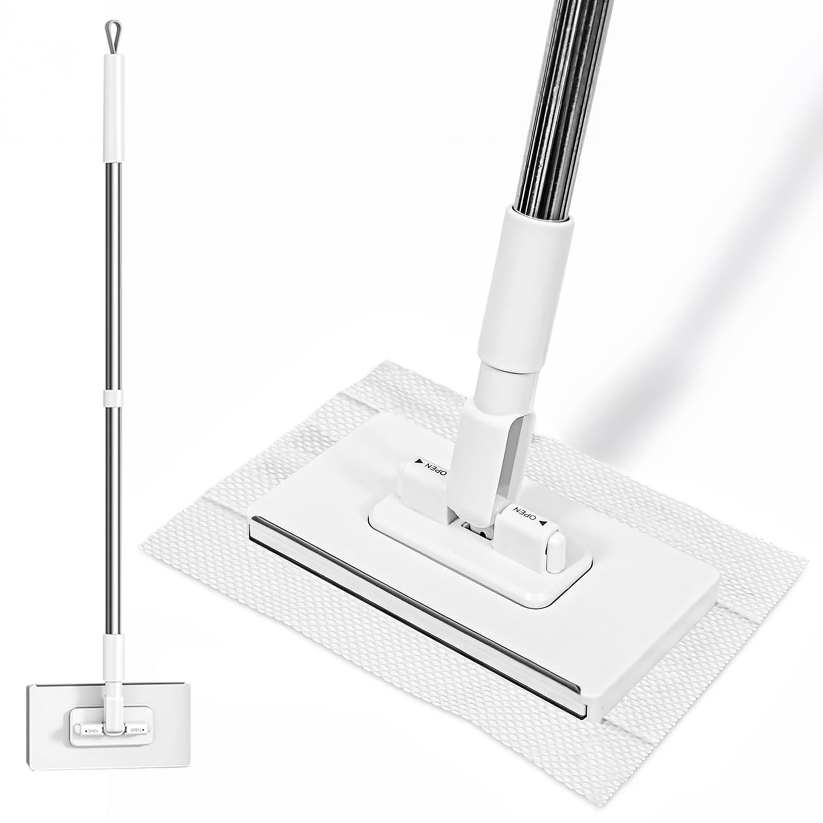 Mini Sweeper Mop No-Touch Dirty Cleaning Flat Dust Mop for Dry Wet ...