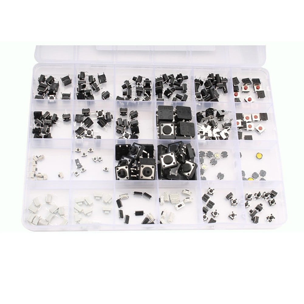 Mini Switch 240 Pieces 24 Values Push Button Switch Tactile Pressure ...