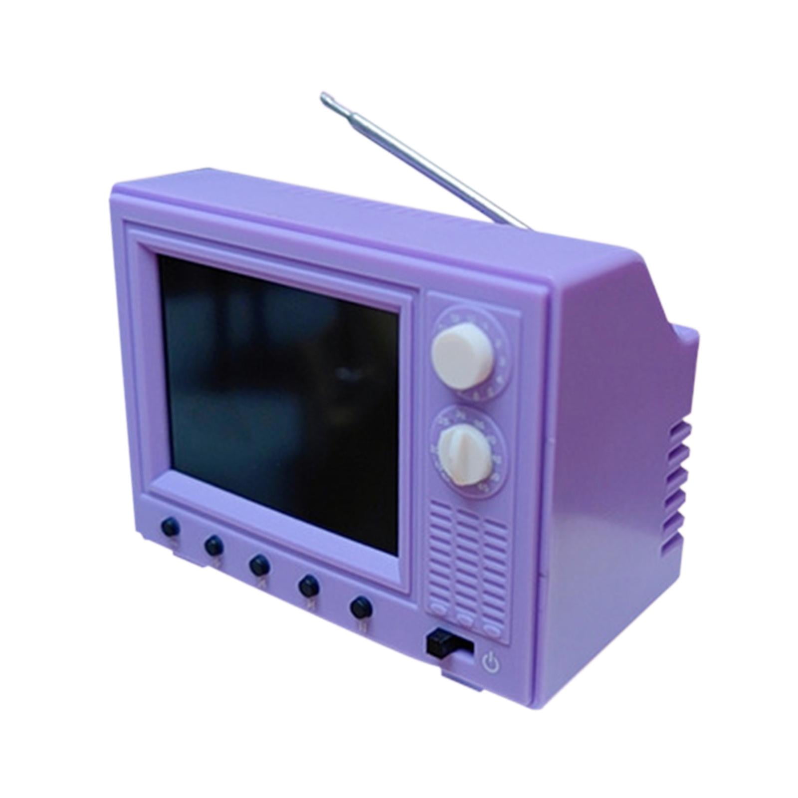 Mini TV Model Dollhouse Furniture Accessories Tiny Playable Television ...