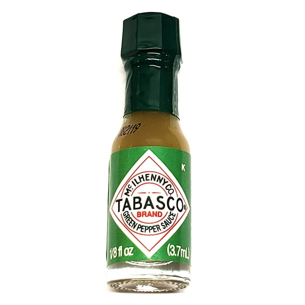 Mini Tabasco Green Jalapeno Pepper Sauce Bottles 1/8 Oz. - Pack of 10 ...