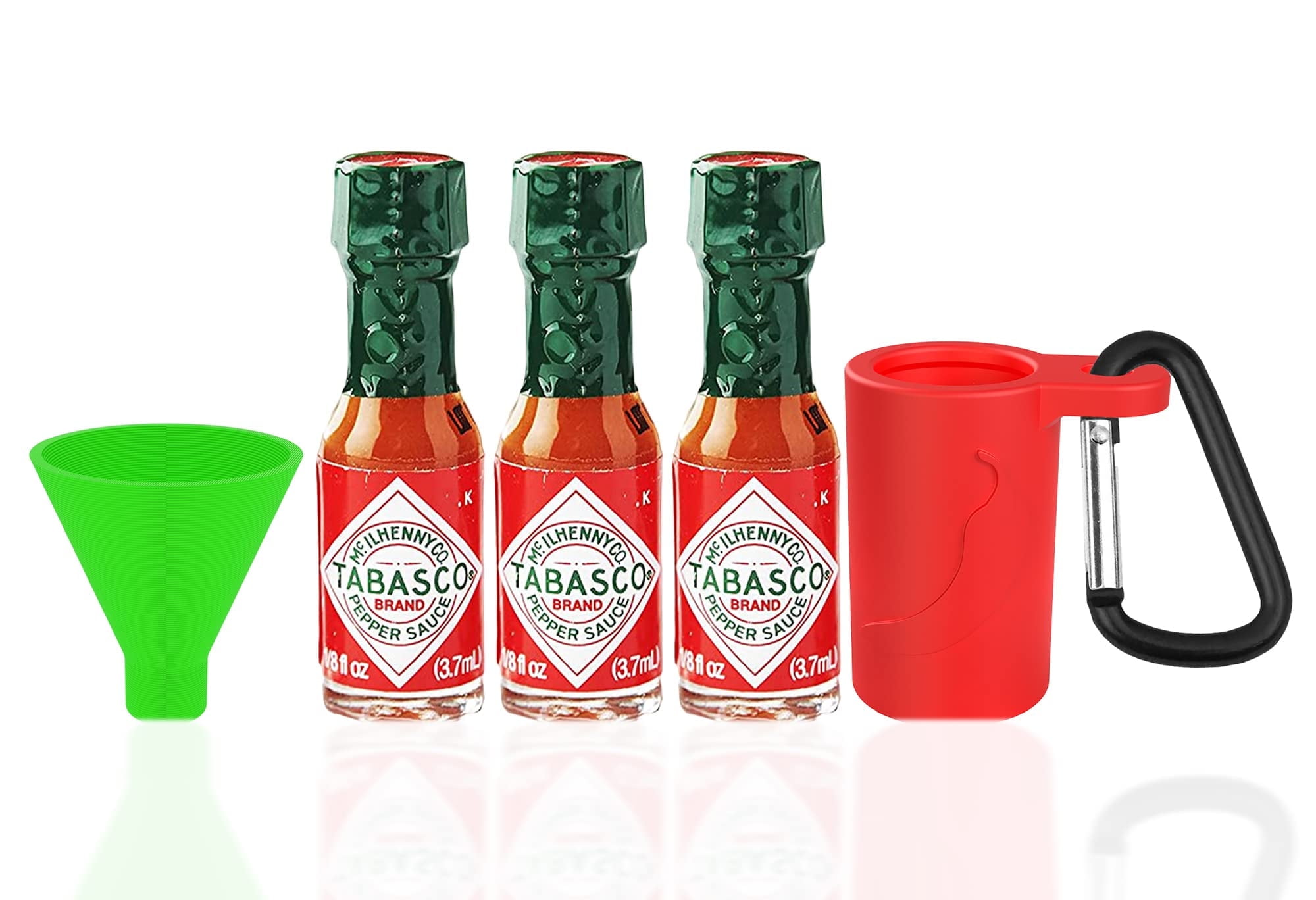 Mini Tabasco Hot Sauce Keychain - Includes 3 Mini Hot Sauce Bottles ...