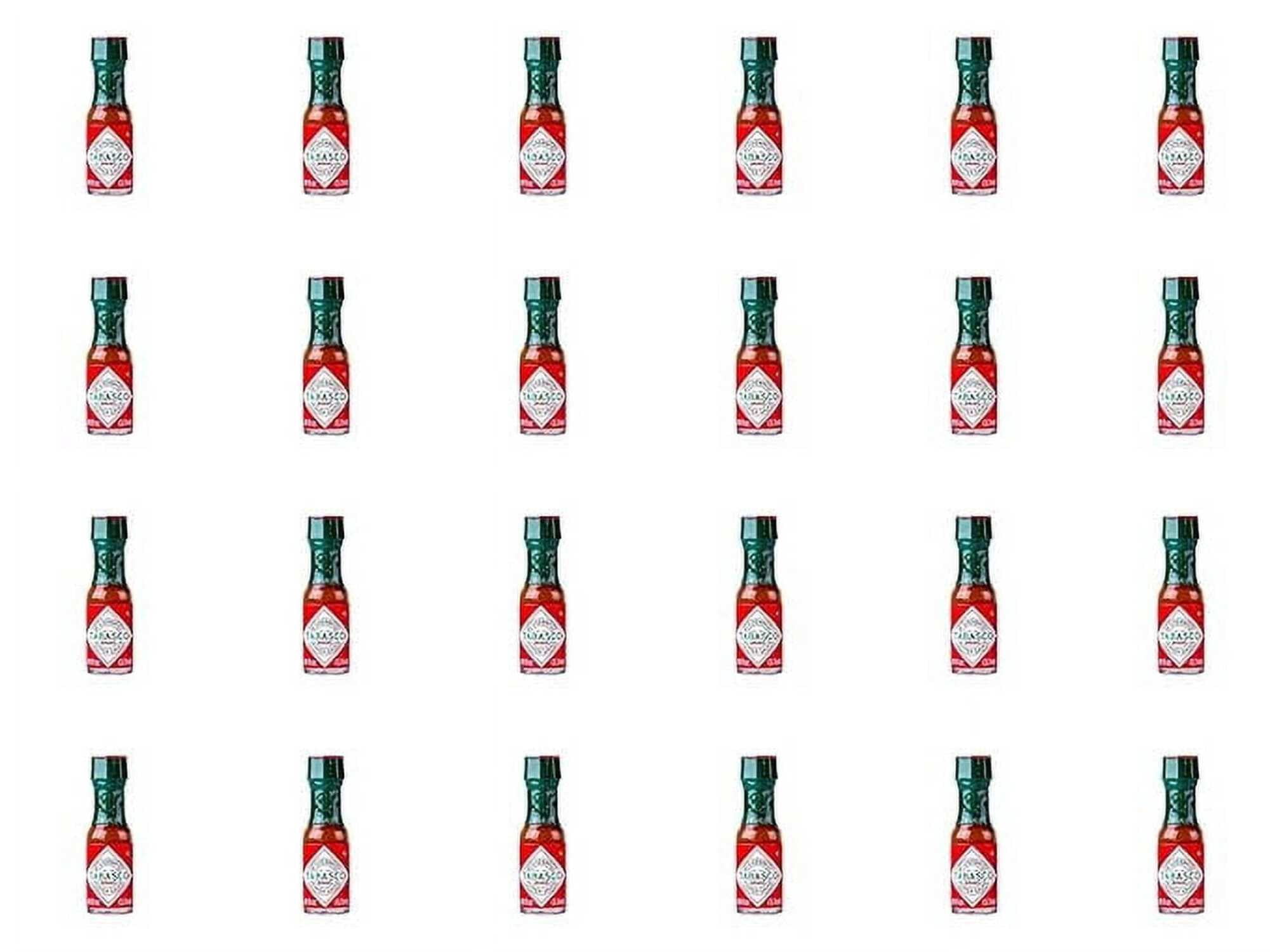 Mini Tabasco Original Pepper Sauce Bottles 1/8 Oz. - Box of 24 Little ...