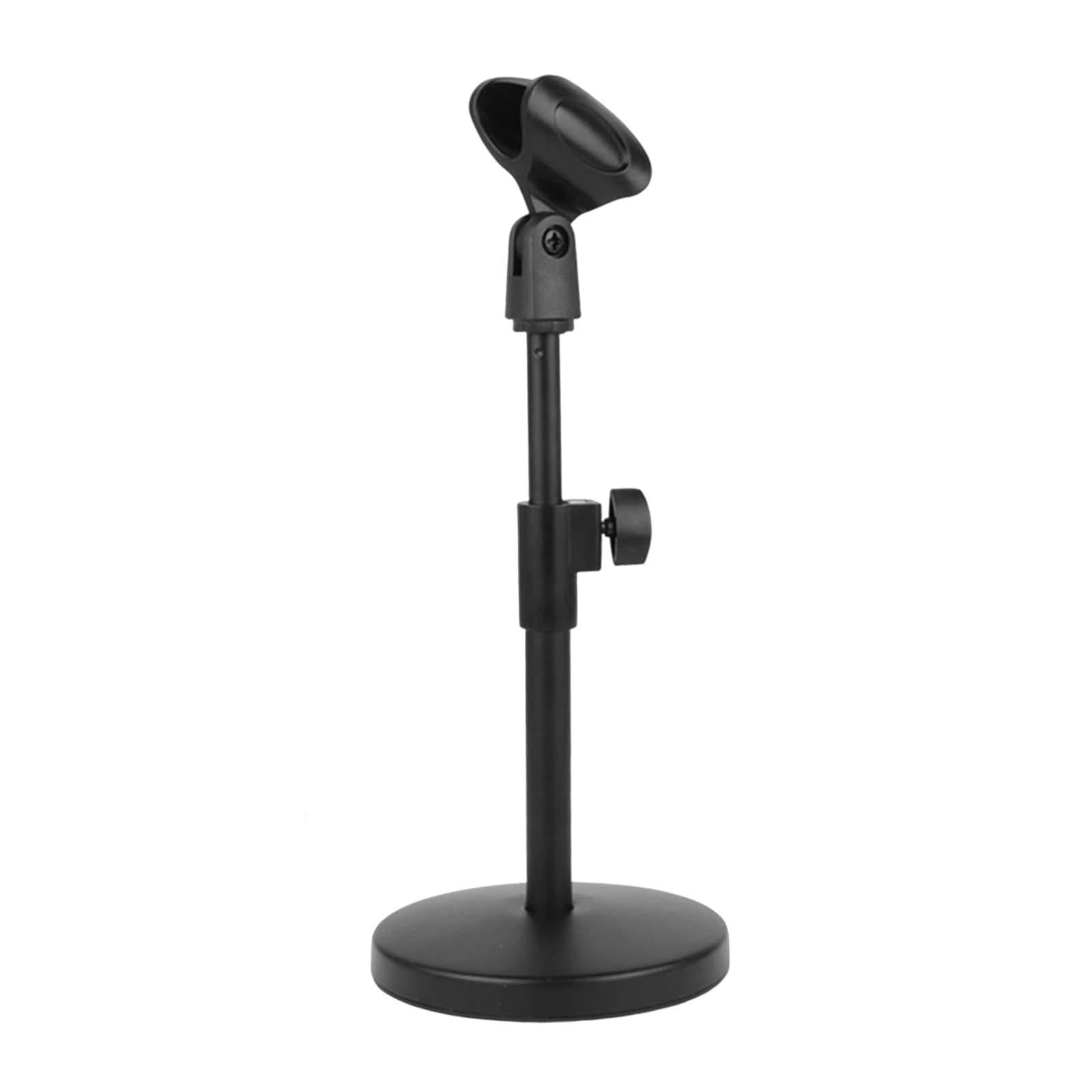 Mini Table Microphone Stand Holder Adjustable Height Stable for ...