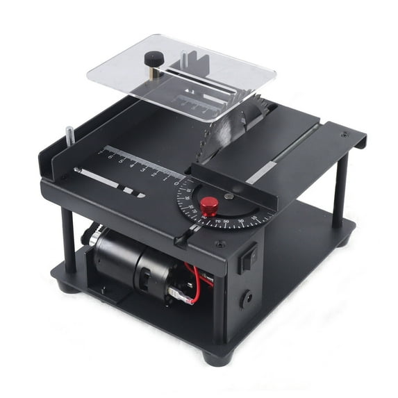 Mini Table Saw, 200W, Portable, 7 Speed, 0-90° Sliding Angle, Small ...