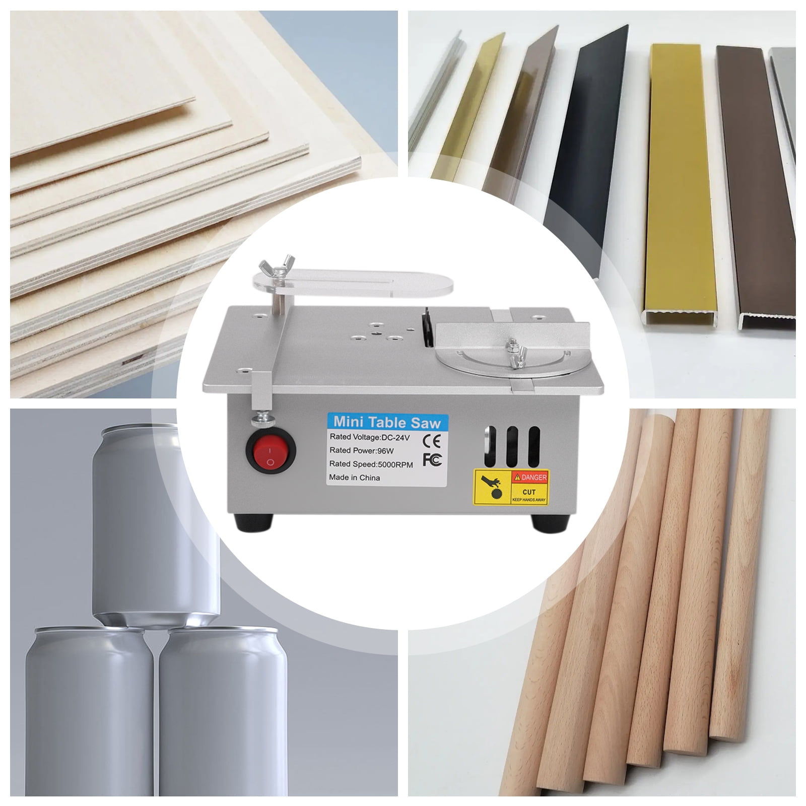 Mini Table Saw Adjustable Bench Saws for Crafts Wood Metal Plastic ...