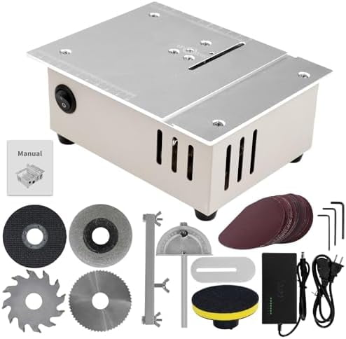 Mini Table Saw for Crafts, 7'' 96W Mini Multi Functional Table Saw ...