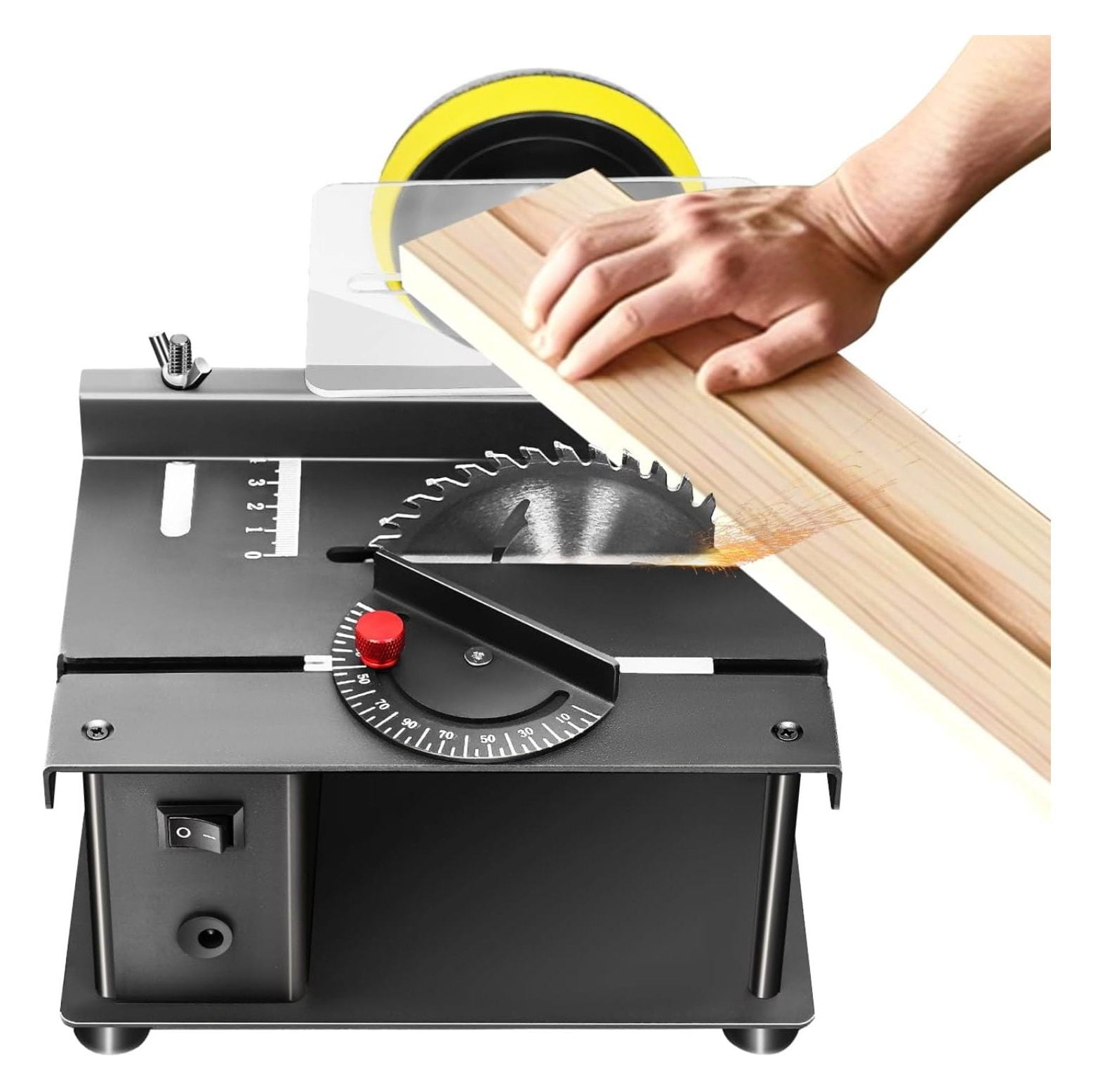 Mini Table Saw for Portable Benchtop Saw with 0-90° Angle Adjustment ...