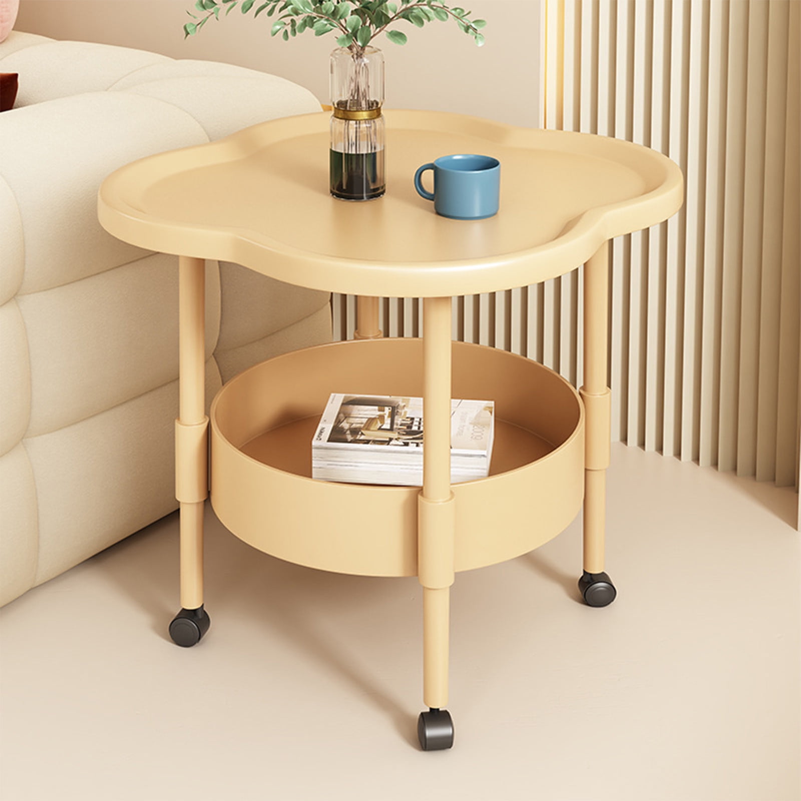 Mini Table, Small Bedside Table for Small Apartments, Compact Side ...