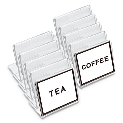 Mini Table-Top Sign, 1.5 x 2, Clear | Bundle of 10 Packs - Walmart.com