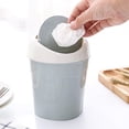 Mini Table Trash Can Small Desktop Garbage Bin with Swing Lid for ...