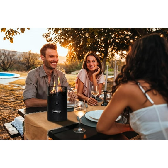 Mini Tabletop Fire Pit - Dual Propane & Butane, Smokeless Flame ...