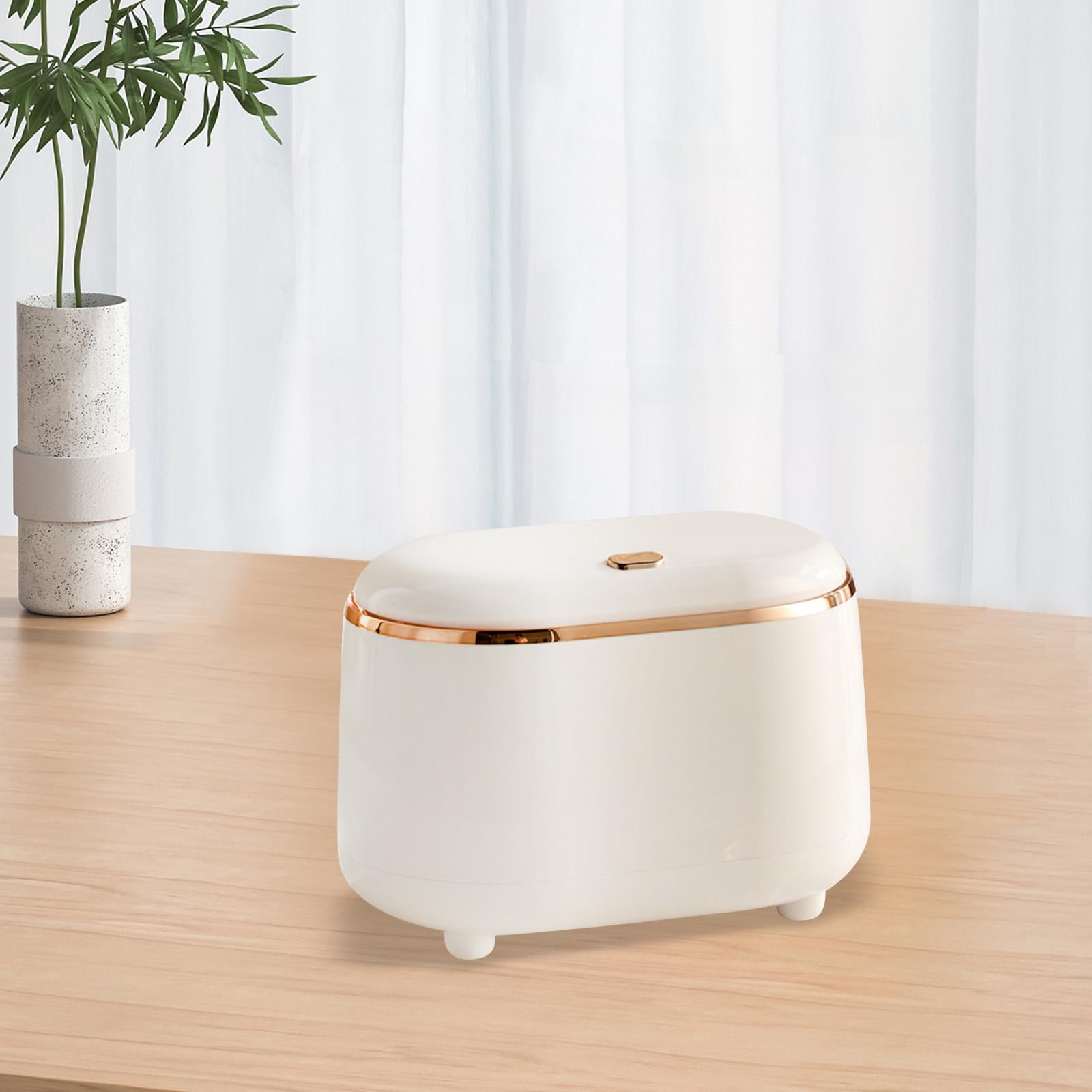 Mini Tabletop Trash Can with Lid Countertop Trash Bin for Dressing ...