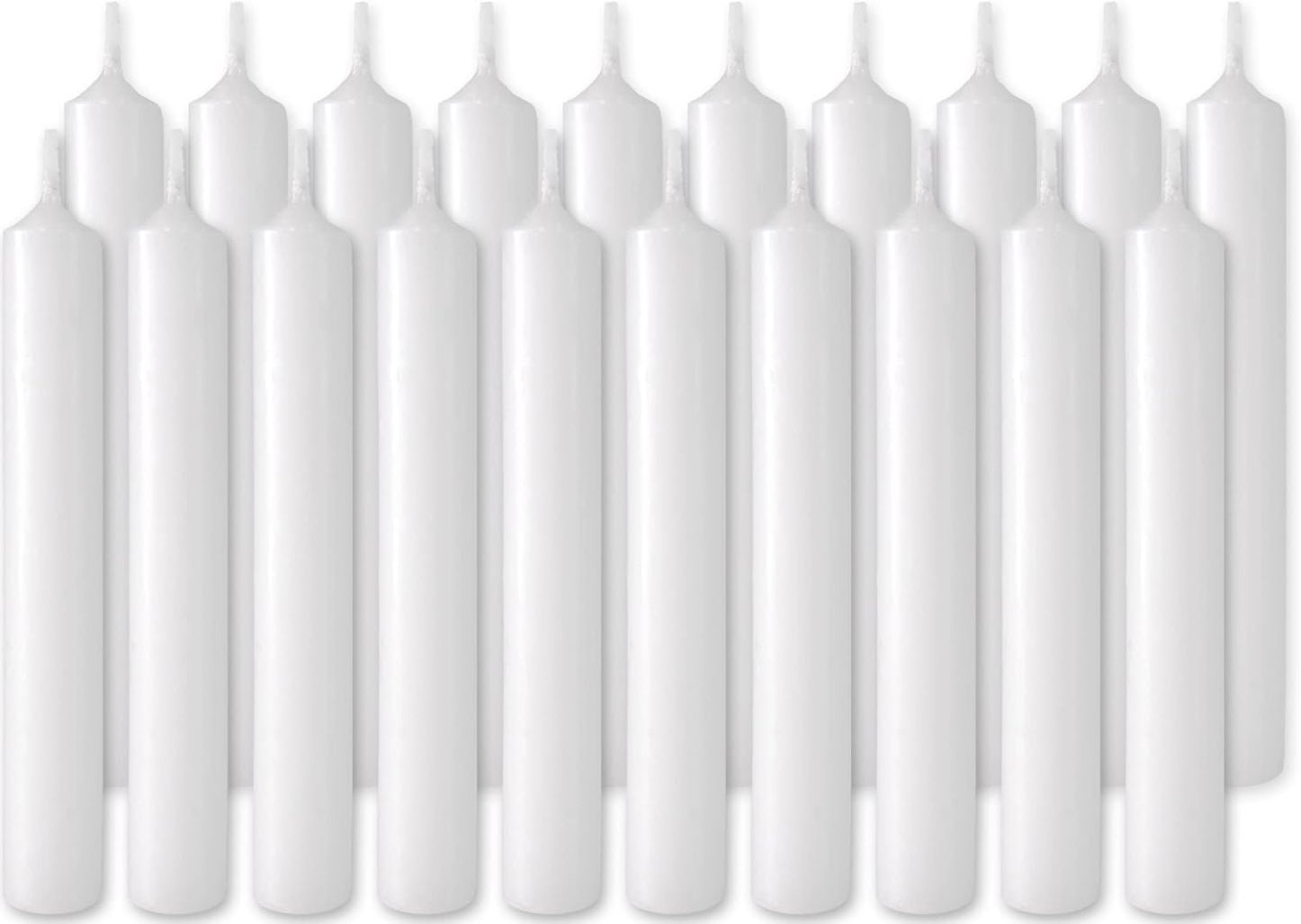 Mini Taper Candles 20 pcs - White - 3¾ x ½ Inches Unscented Candles for ...