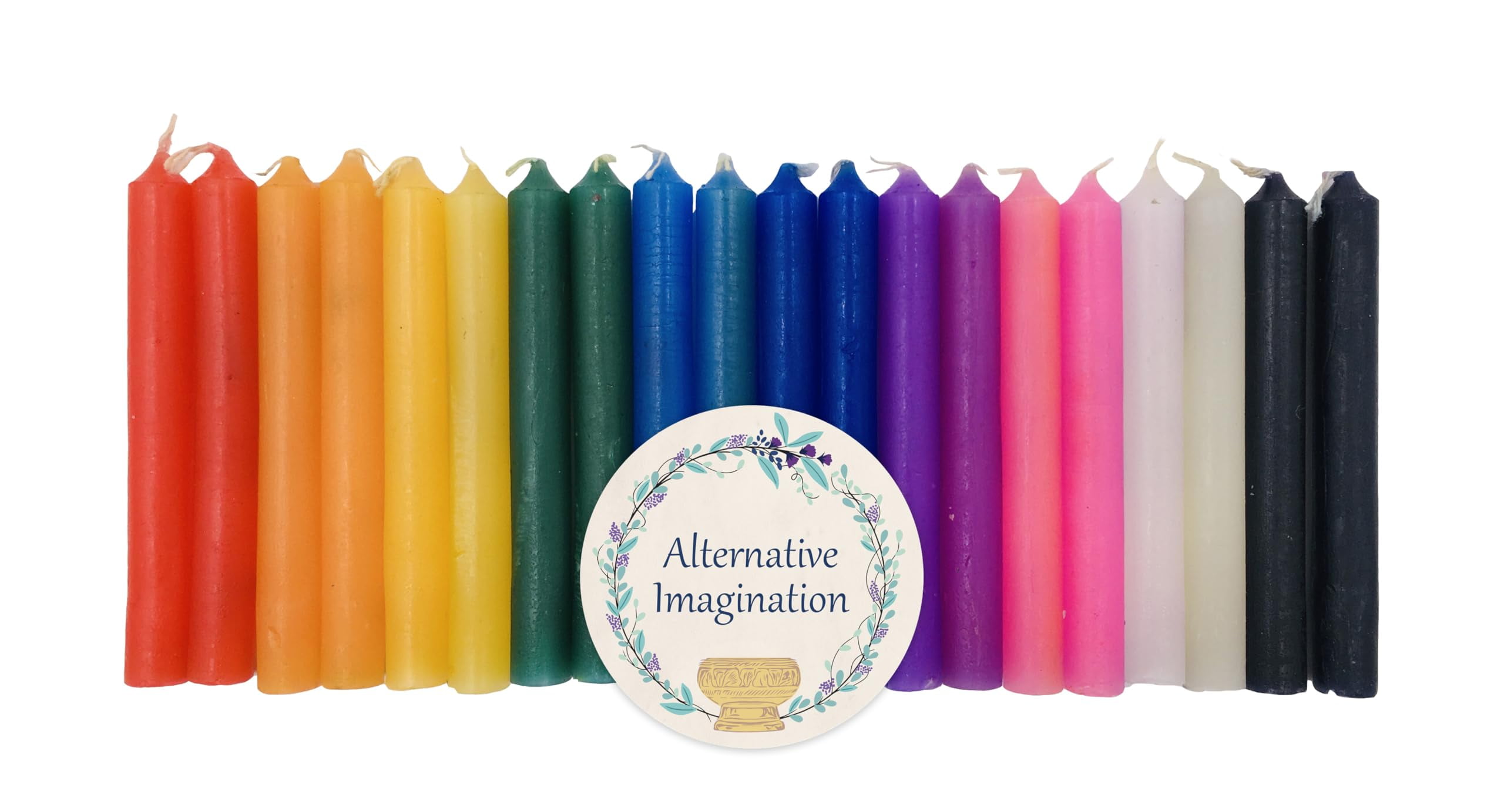 Mini Taper Candles 4 Inch Unscented, 20 Pack Multicolor Chime Candles ...