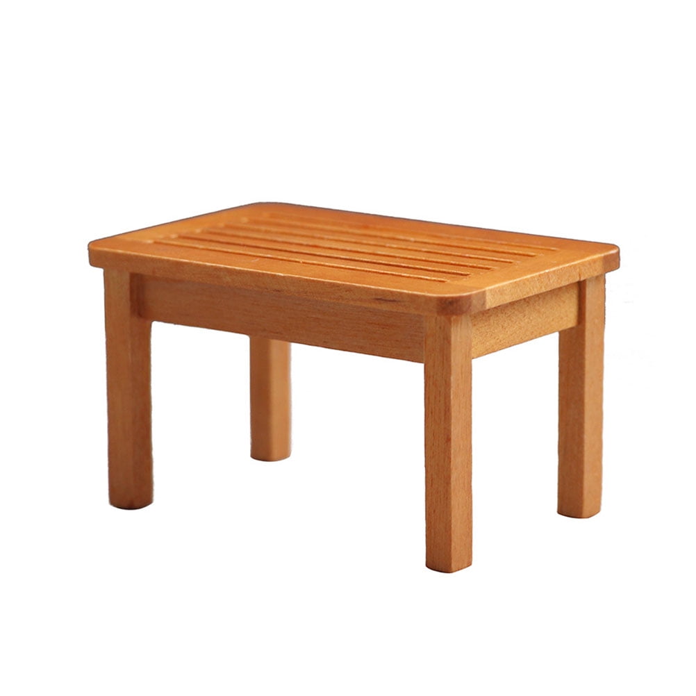 Mini Tea Table Miniature Furniture Simulation Coffee Wooden End Tables ...