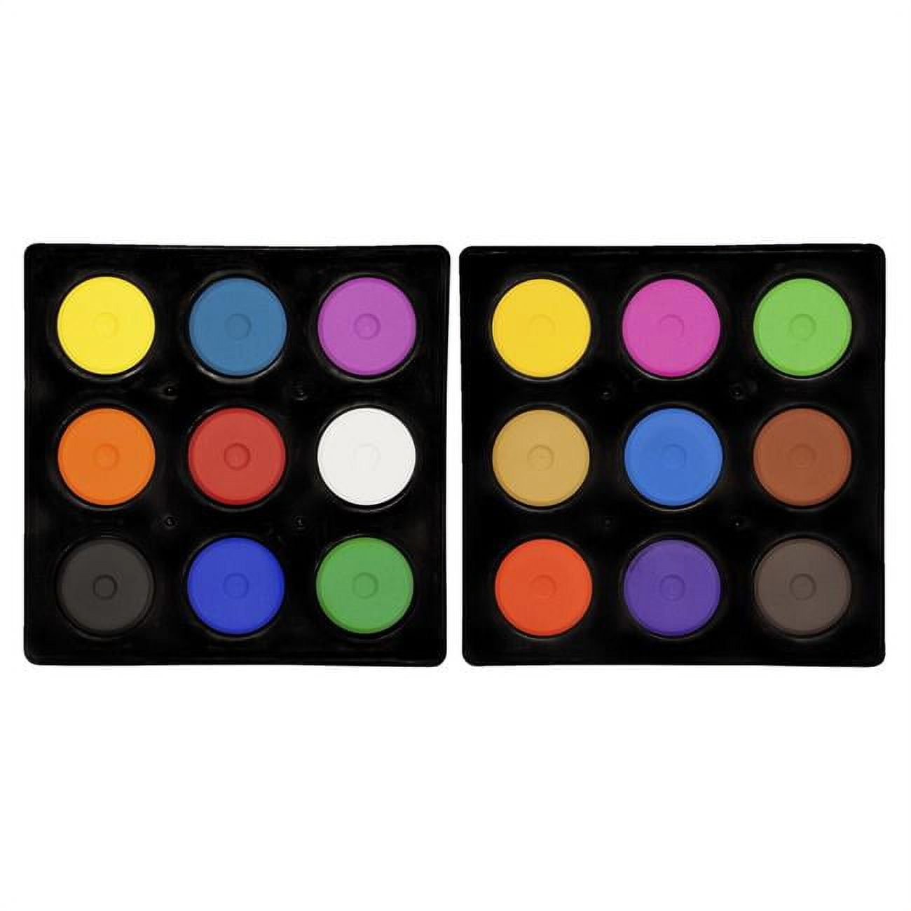 Mini Tempera Cakes in Tray, Various Brilliant Colors, Set of 18 ...