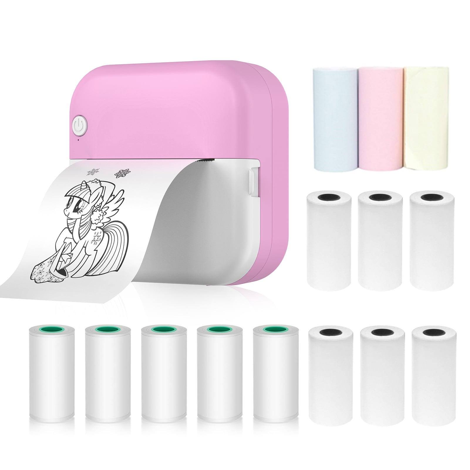 Mini Thermal Printer Multifunction Portable Sticker Maker Instant Photo ...