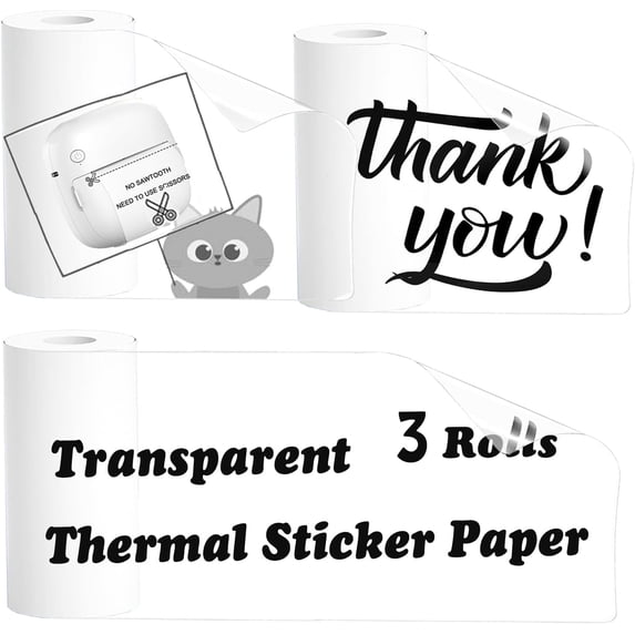 Mini Thermal Printer Paper, 57 X 25mm Sticker Paper for Thermal Camera ...