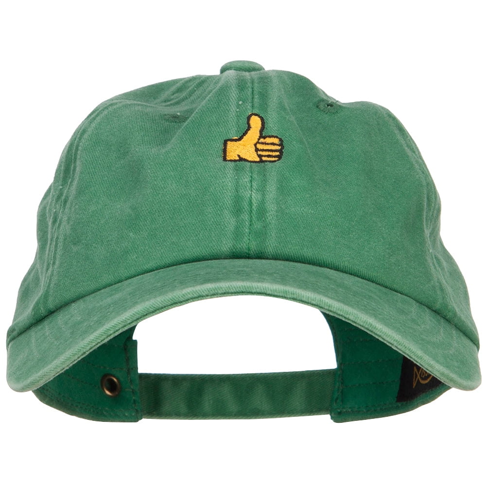 Mini Thumbs Up Embroidered Unstructured Dyed Cap - Kelly Green OSFM ...