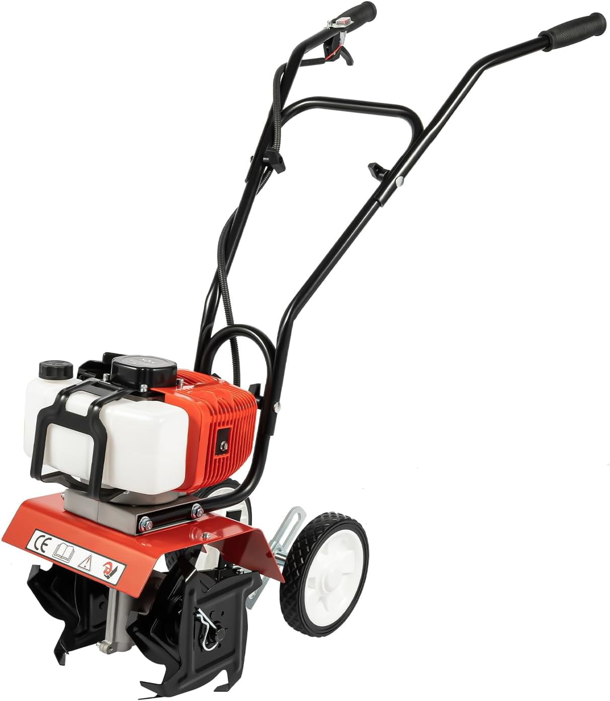 Mini Tiller Cultivator 2HP Garden Tiller Cultivator 52CC 2-Stroke Gas ...