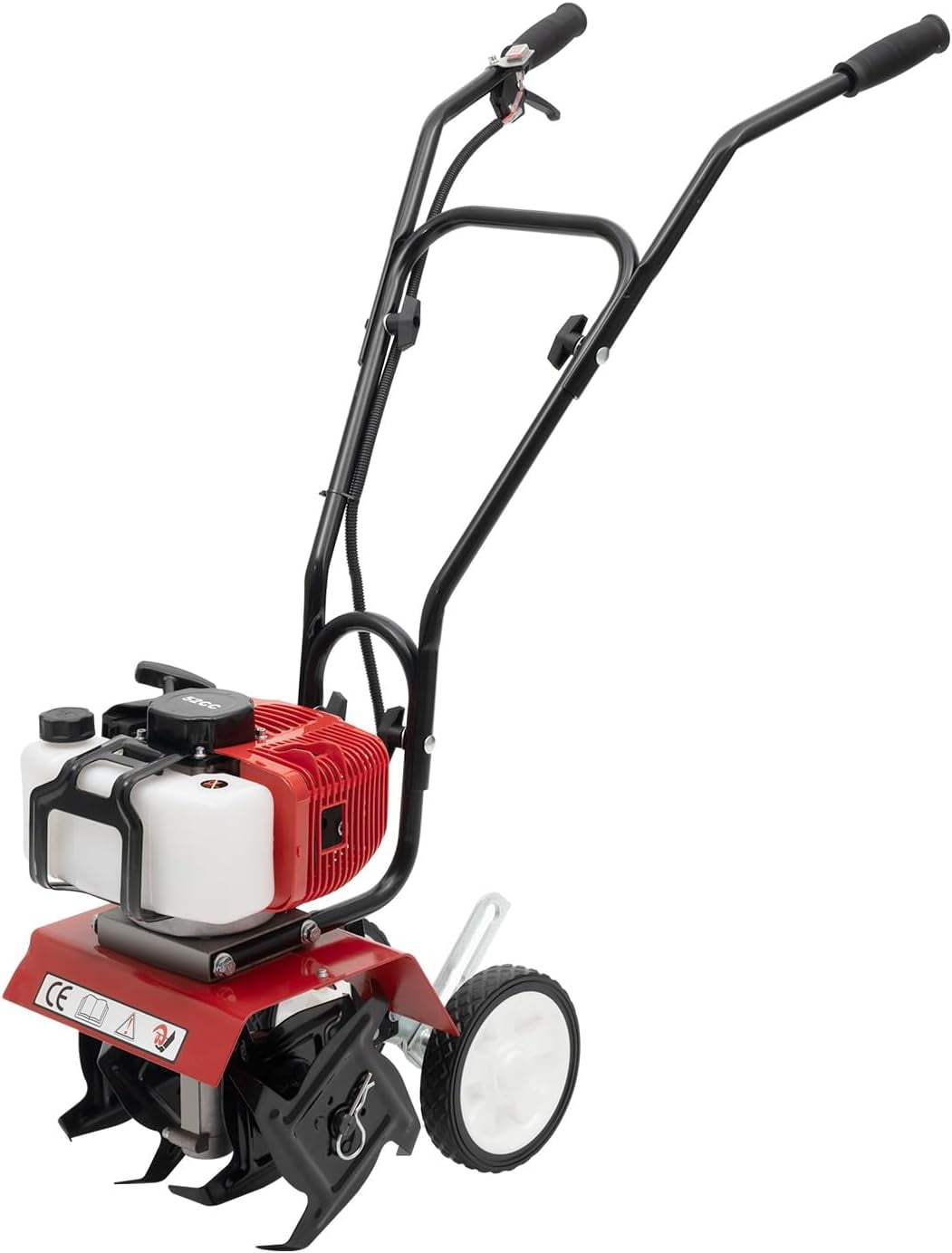 Mini Tiller Cultivator, Powerful 52cc Two-Stroke Single-Cylinder ...