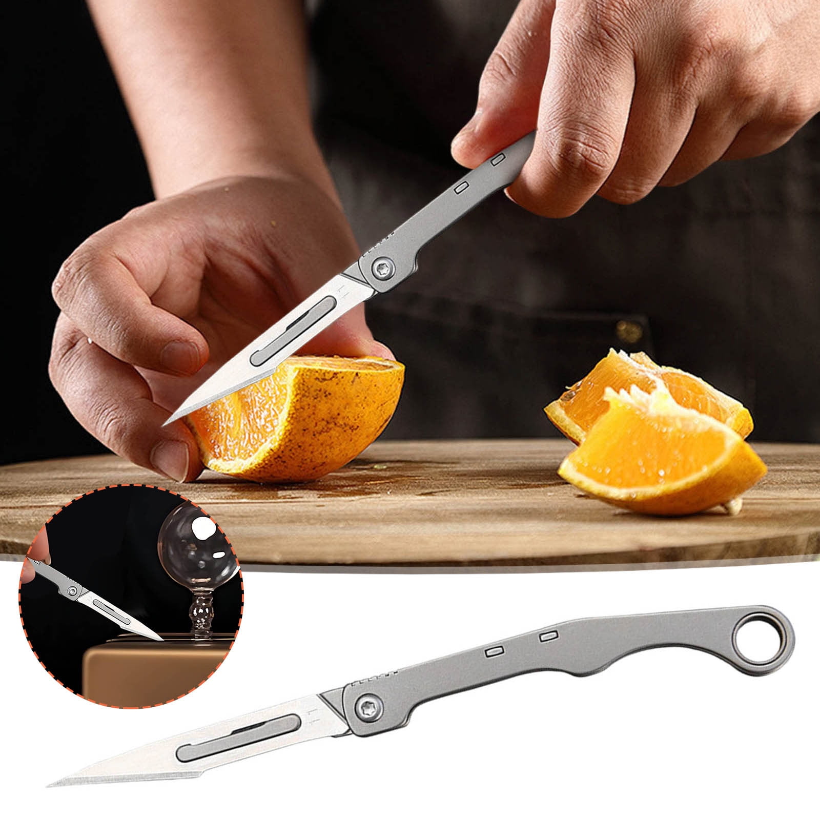 Mini Titanium Folding Paper Cutter - Portable Keychain Pocket Tool for ...