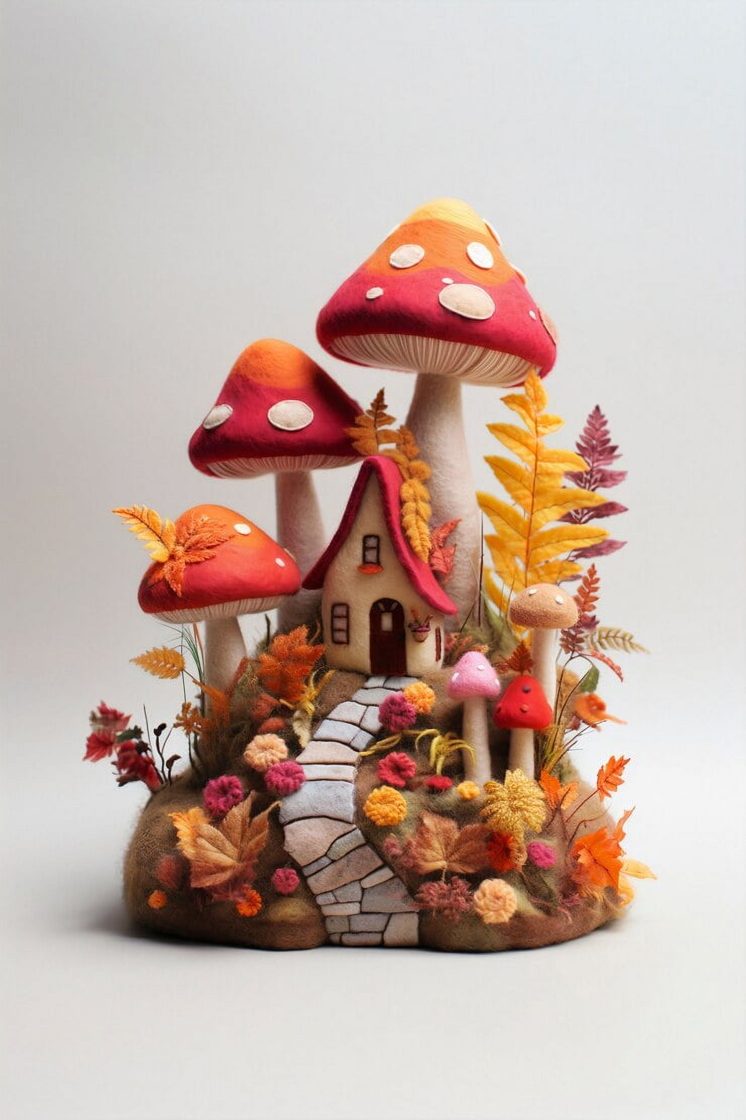 Mini Toadstool Cottage Mushroom Fairy Pixie House 1000 Piece Wooden ...