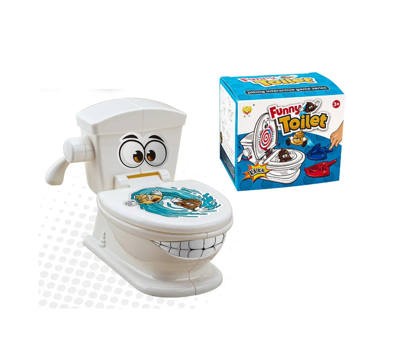 Mini Toilet Anti Stress Toys Two Person Interactive Catapult Toilet Toy ...