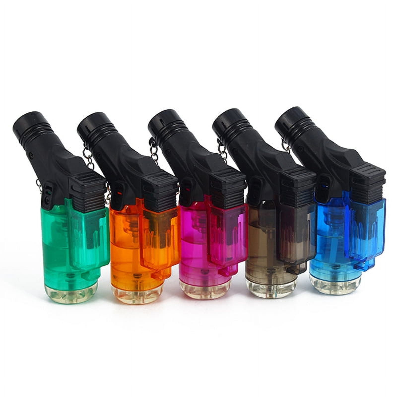 Mini Torch Lighter, Refillable Butane, Windproof Flame, Outdoor BBQ ...