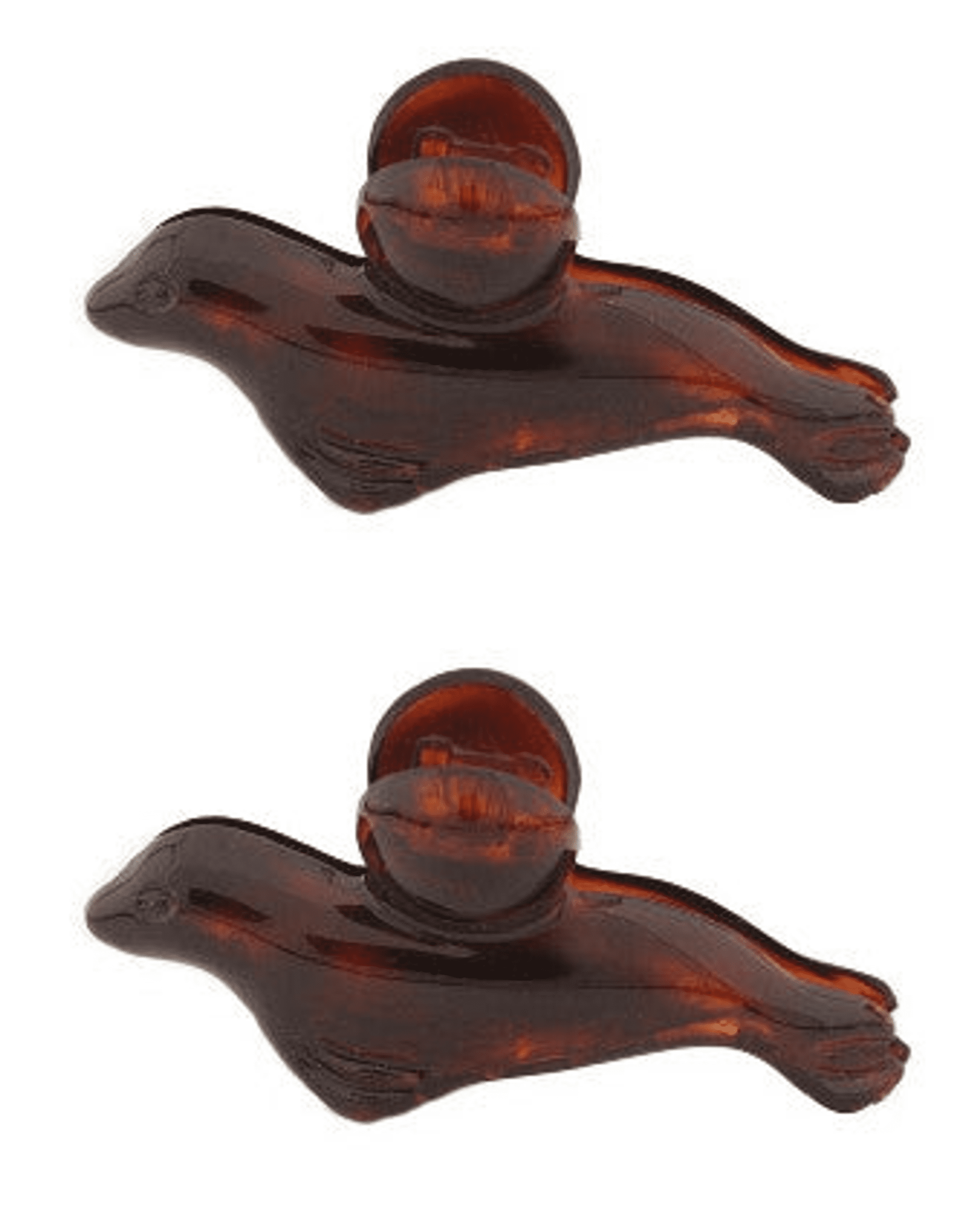 Mini Tortoise Shell Seal Hair Claws (Pair) [ Tortoise Shell ] - Walmart.com