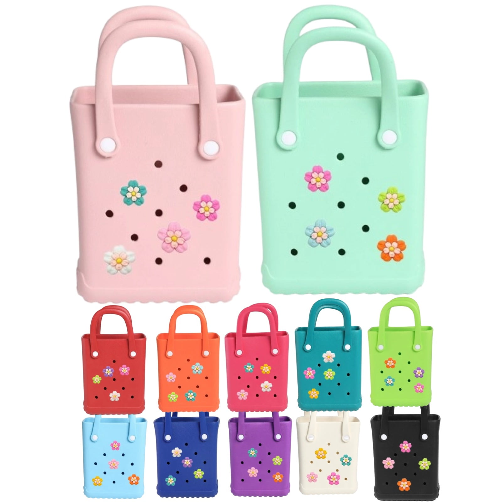 Mini Tote Bag for Girls Large Capacity Rubber Beach Bag Waterproof Tote ...