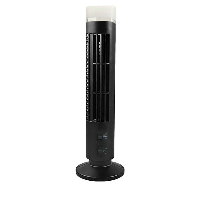 Mini Tower Fan – USB Bladeless Vertical Fan with 2 Speed Settings, LED ...