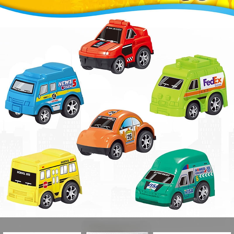 Mini Toy Vehicles for Toddlers, 6 Pack Dump Truck Car Fire Truck ...
