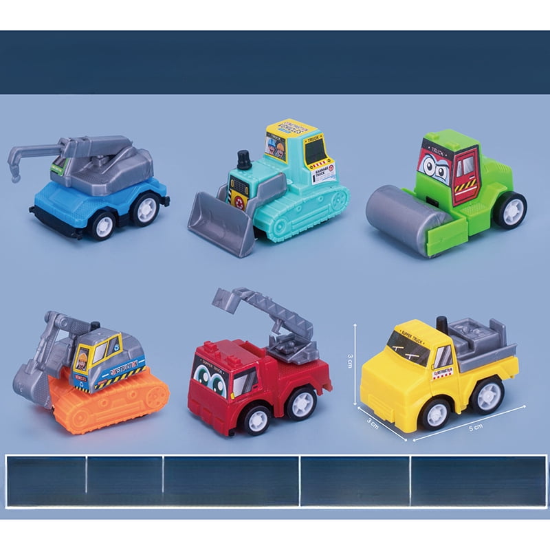 Mini Toy Vehicles for Toddlers, 6 Pack Dump Truck Car Fire Truck ...