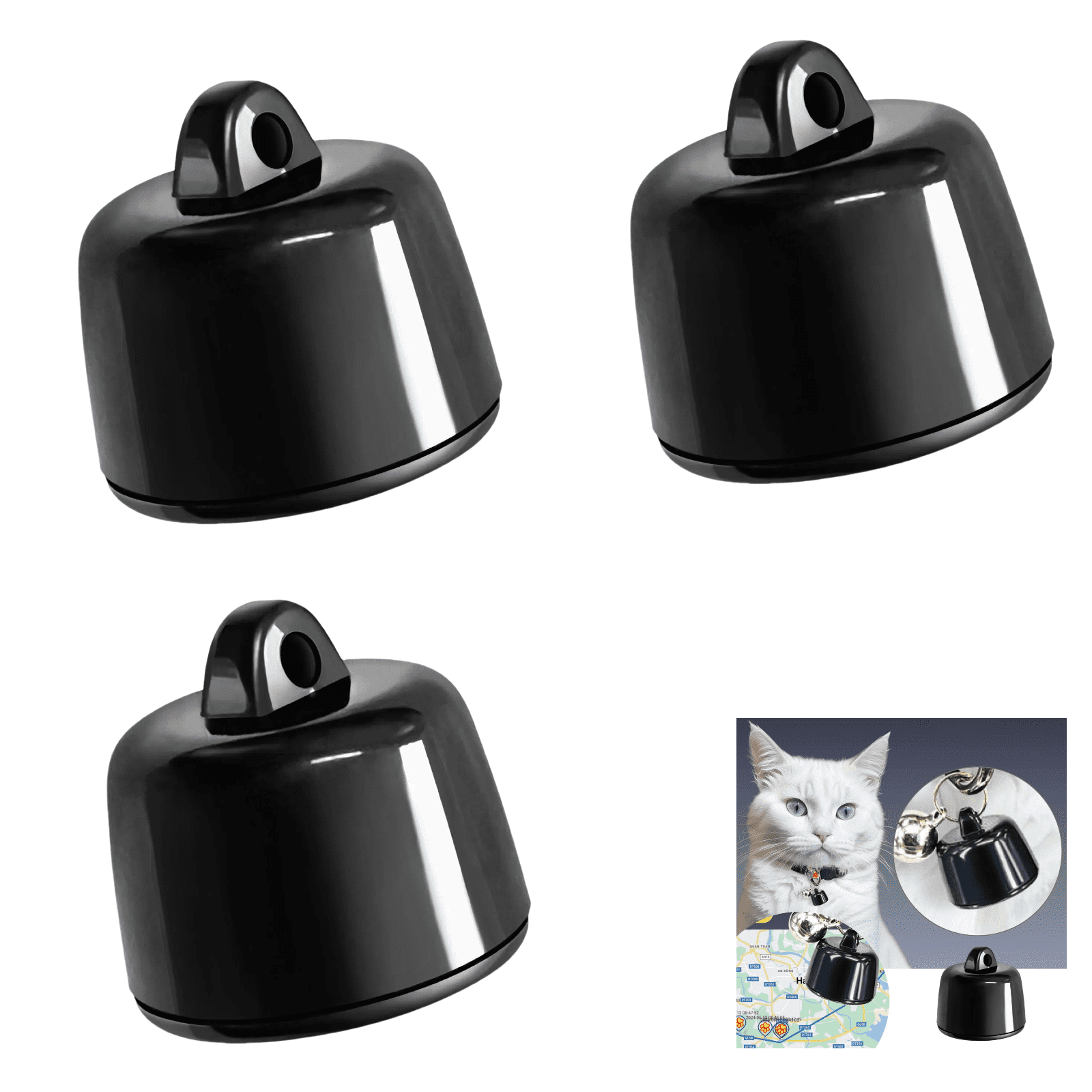 Mini Tracker for Cats Puppies, Mini Dog Tracker, Compatible with Two ...