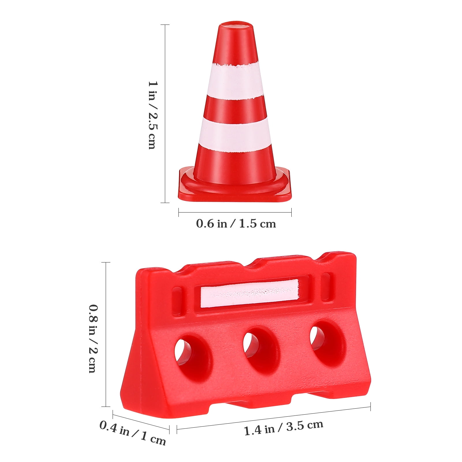 Mini Traffic Cones,120 Pcs Mini Traffic Cones Fences Traffic Road Signs ...