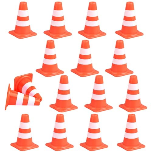 Mini Traffic Cones, 60-Pack Mini Construction Cones, Small Safety Cones ...