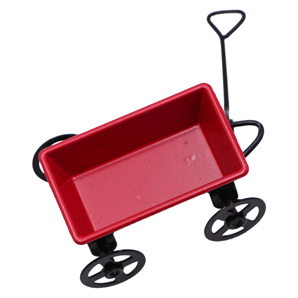 Mini Trailer Props 2 Pcs House Decor Wheelbarrow Baby Stroller Doll ...