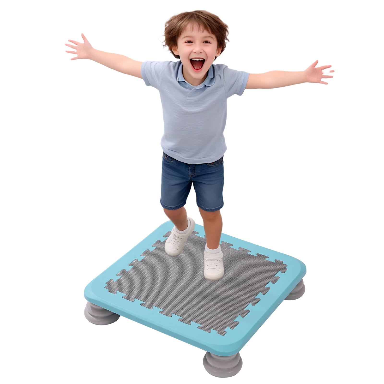 Mini Trampoline for Kids, Indoor Rebounder Non-Slip Base, Sensory ...