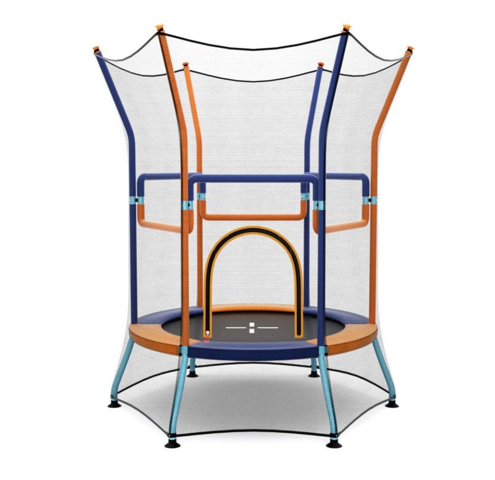 Mini Trampoline for Kids with Safety Enclosure Net and Foam Handles ...