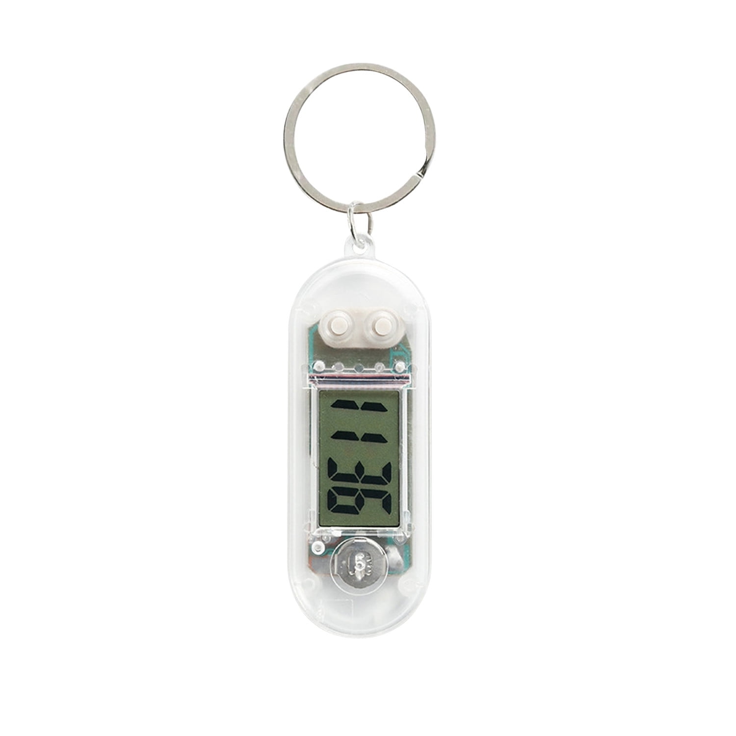Mini Transparent Tech-Style Keychain Digital Clock, Real-Time Time Display With Silent Design ...