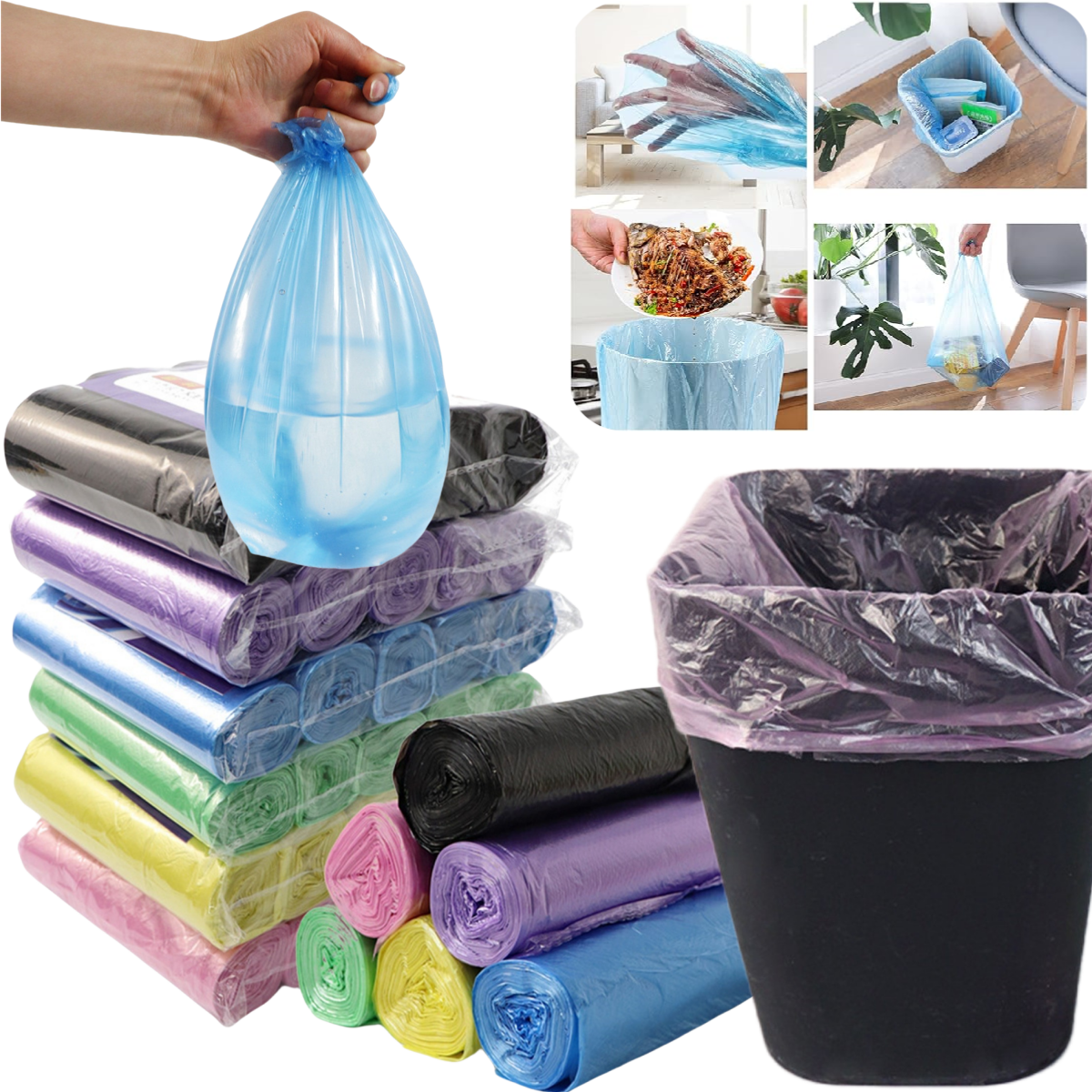 Mini Trash Bags Disposable Small Trash Bags, Wastebasket Bags Small ...