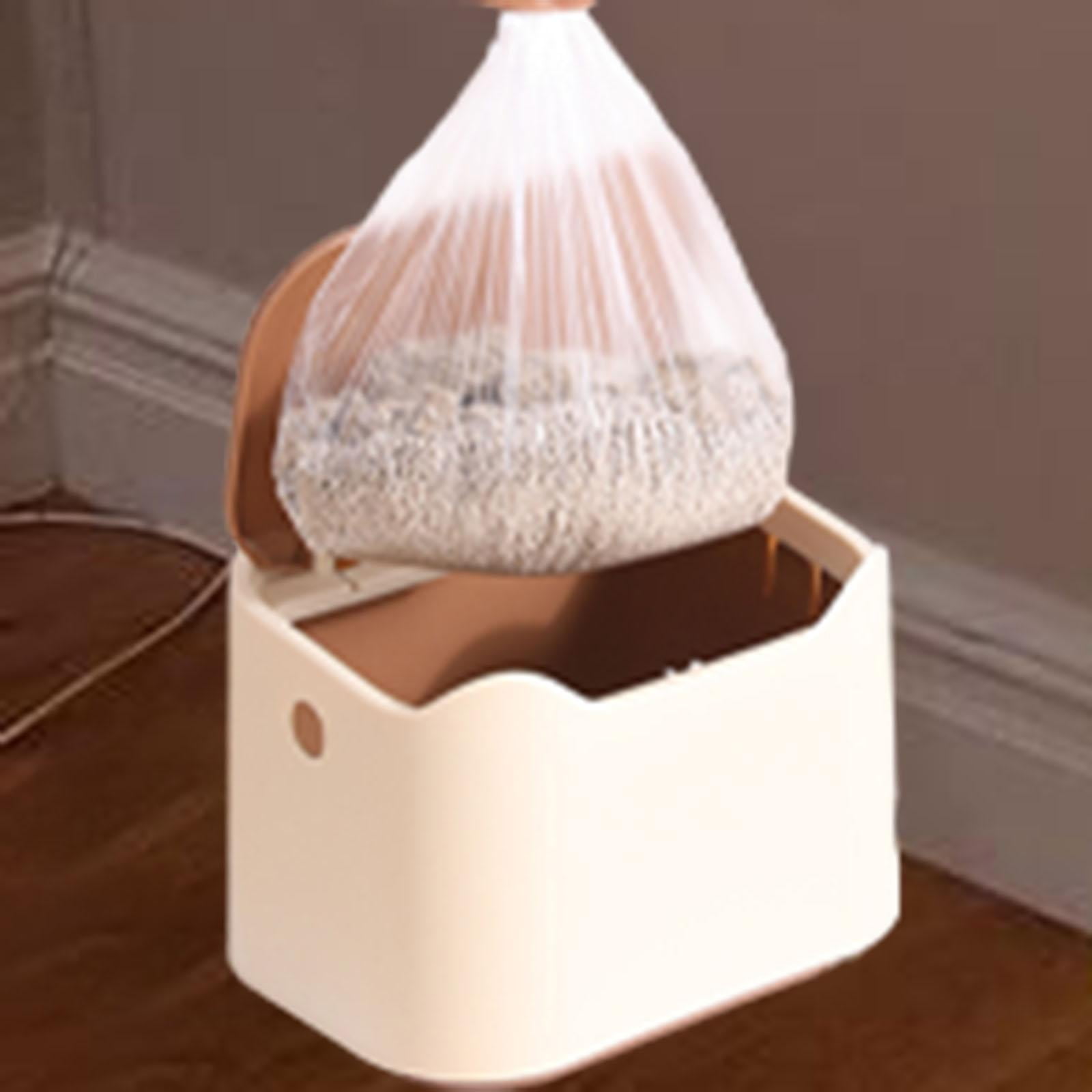 Mini Trash Can Countertop Wastebasket Dustbin Press Type Tiny Trash Bin ...