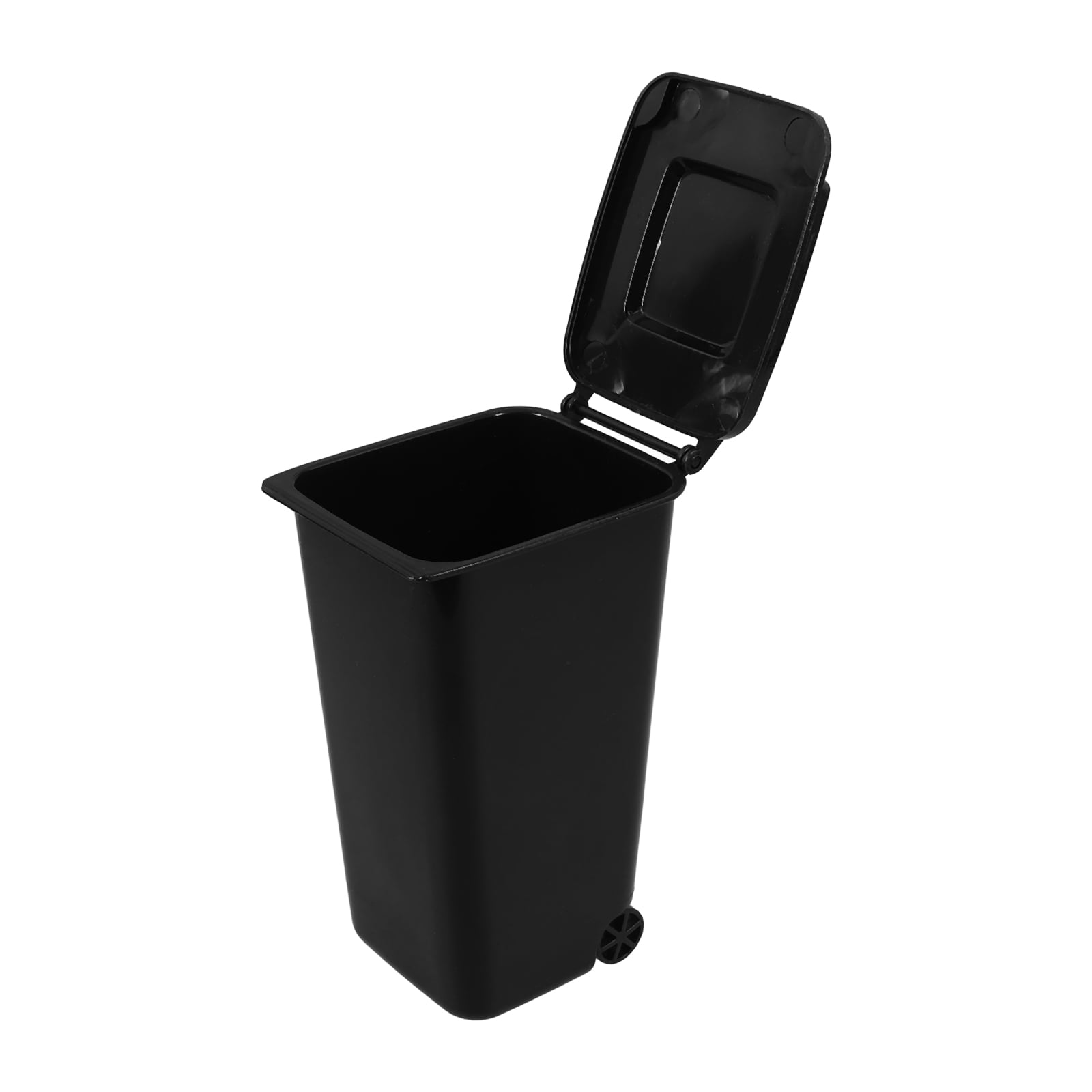 Mini Trash Can Pen Holder Trashcan with Lid Garbage Office Black ...