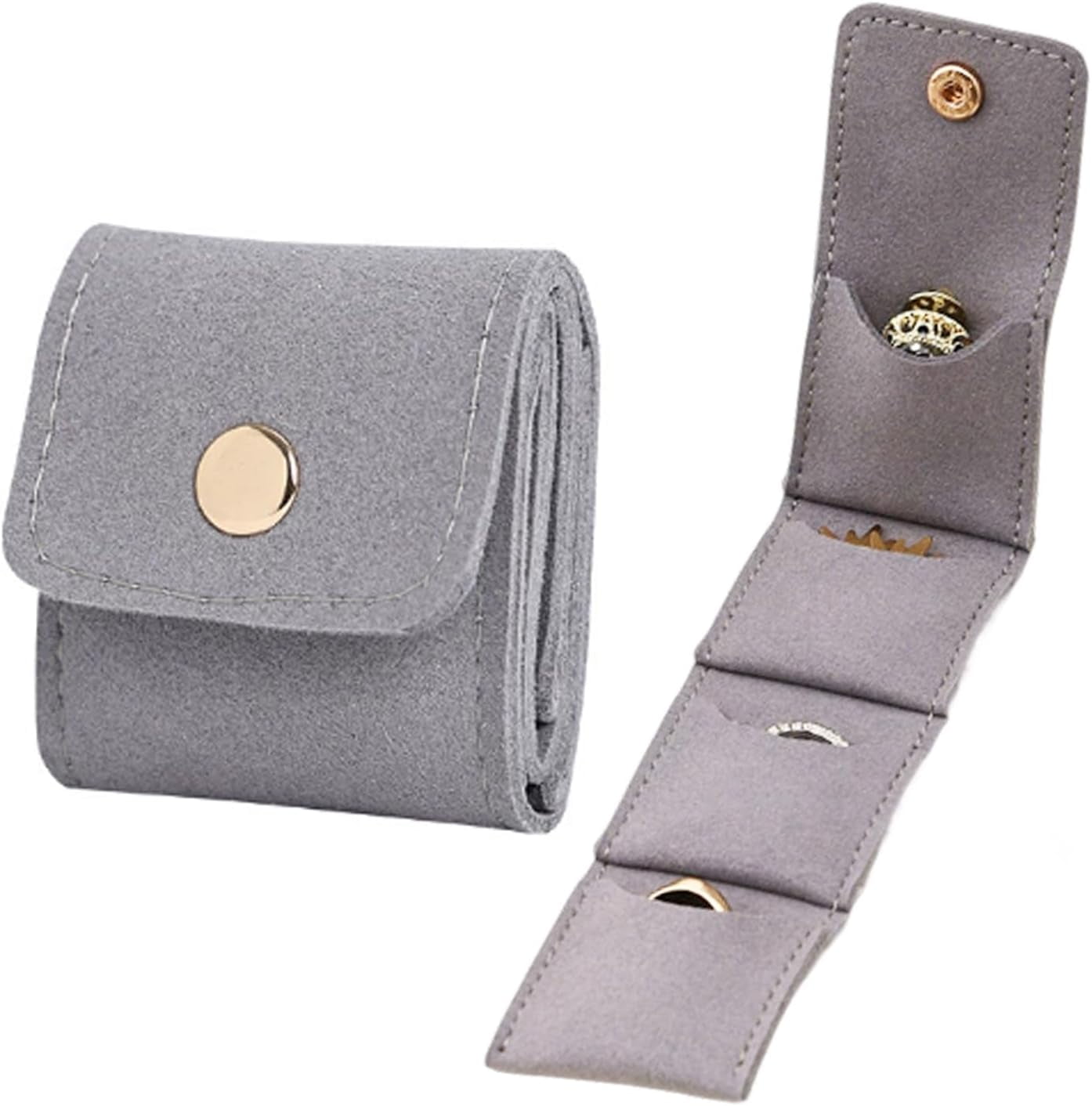 Mini Travel Jewelry Bag, Mini Travel Jewelry Roll Bag with Buckle ...