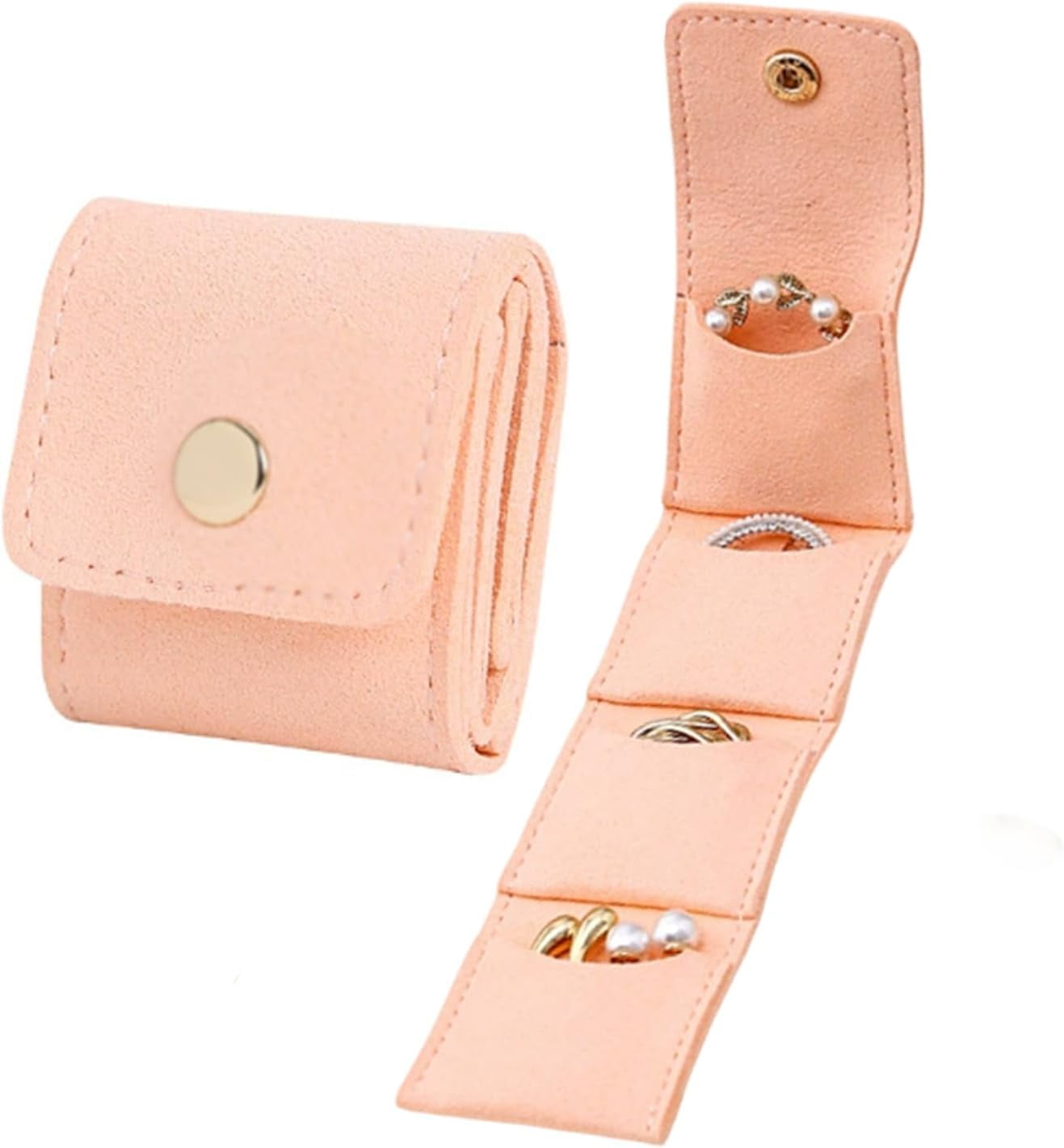 Mini Travel Jewelry Bag, Mini Travel Jewelry Roll Bag with Buckle ...